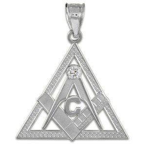 Element Shine | Jewelry | Fine Silver Freemason Triangle Masonic ...